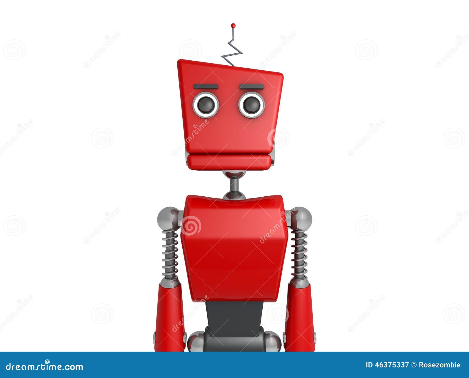 Robot rouge illustration stock. Illustration du confusion - 46375337