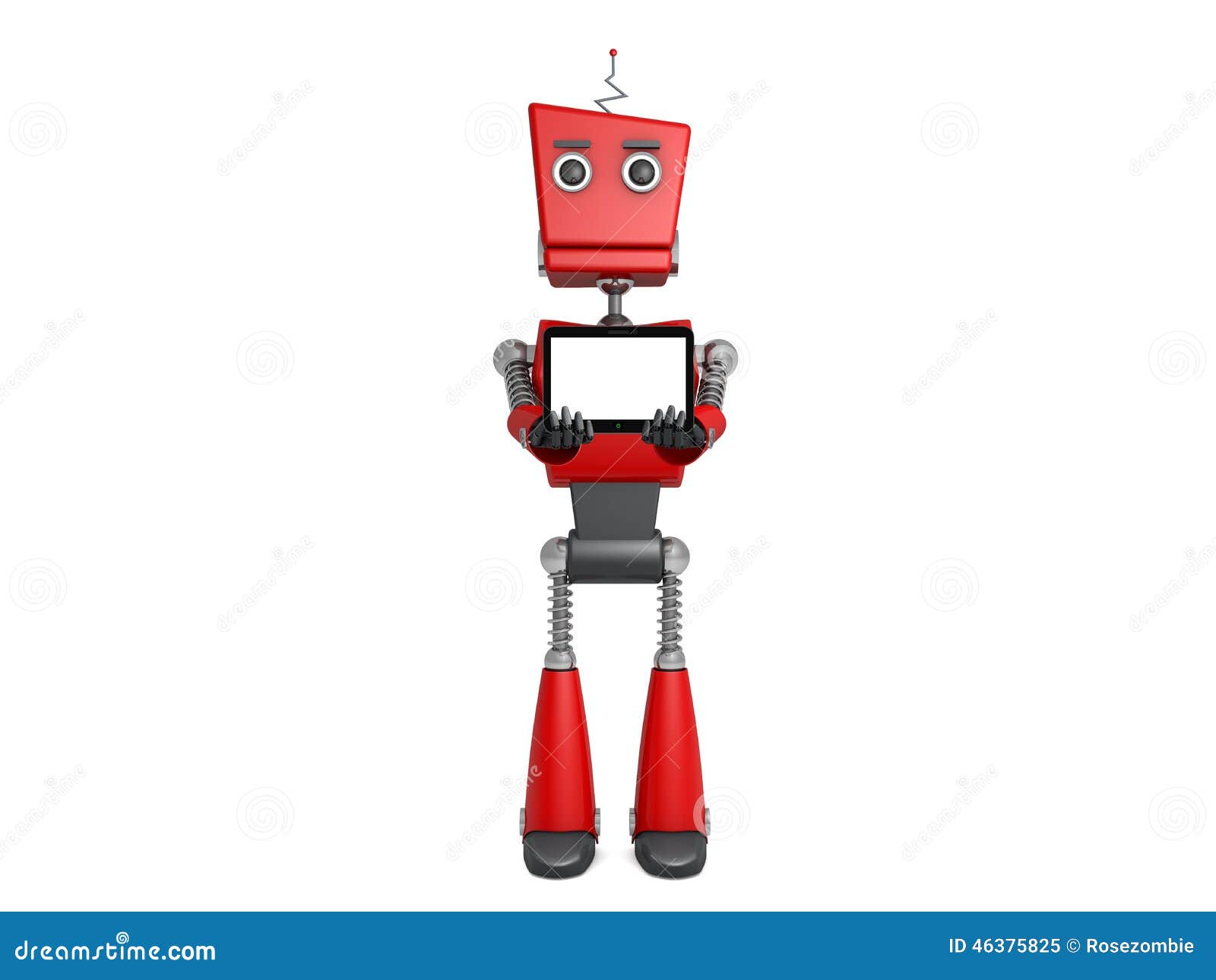 Robot rouge illustration stock. Illustration du conception - 46375825
