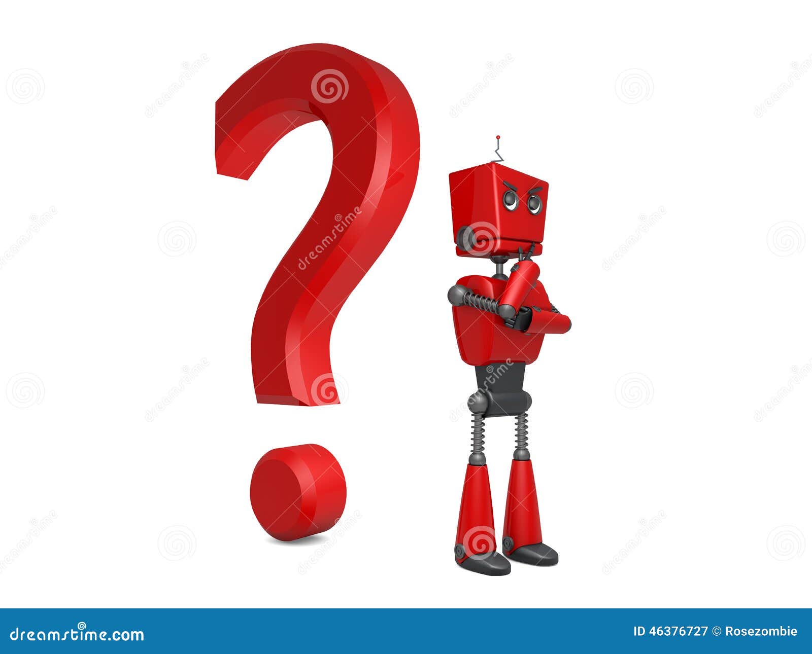 Robot rouge illustration stock. Illustration du avenir - 46376727