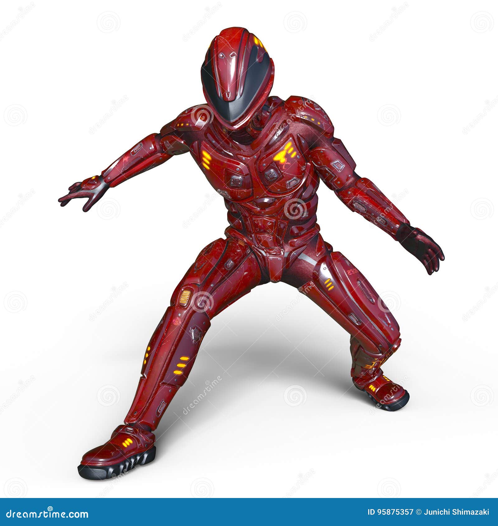 Robot rouge illustration stock. Illustration du rendu - 95875357