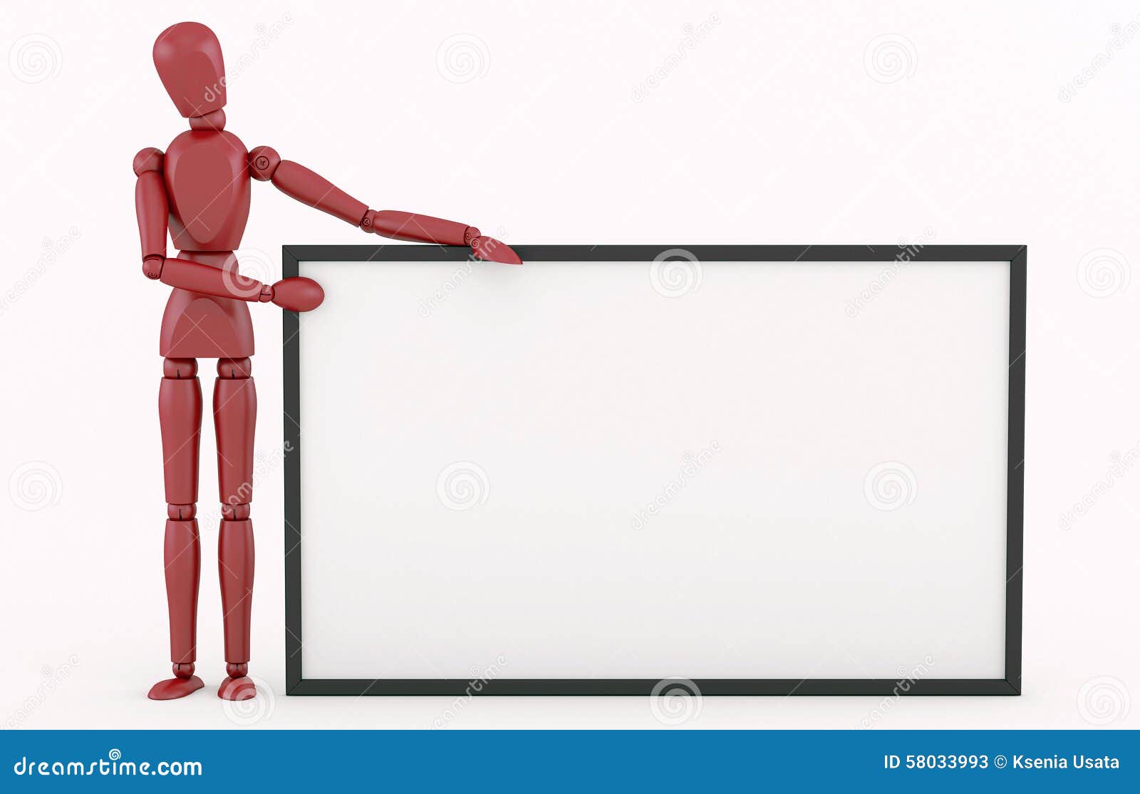 Robot Rouge Avec Un Grand Cadre Illustration Stock - Illustration du ...