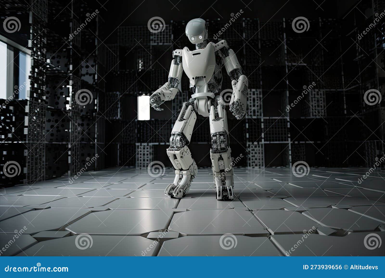 Robot, Running through Programmed Sequence of Motions in Virtual ...