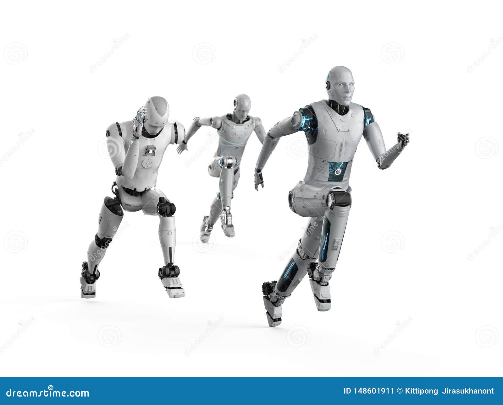 Robot running with speed stock illustration. Illustration of faster ...