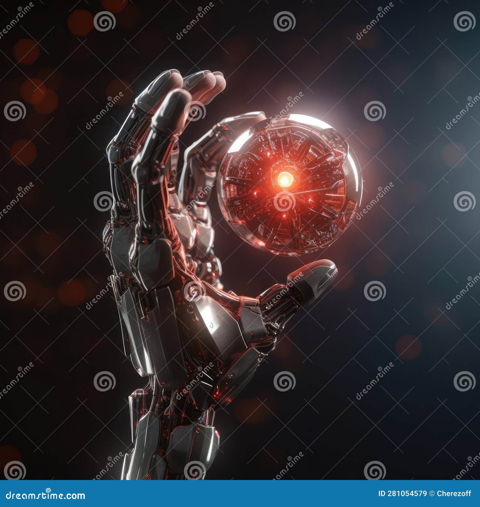 Robot Hand Hold New Technologies Stock Image - Image of hold, industry ...