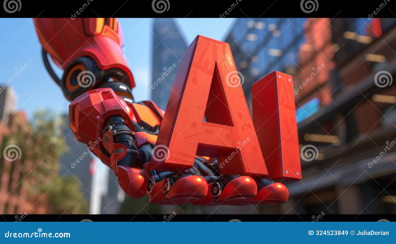 Robot S Hand Holding Ai Letters, Depicting Advancements In Artificial ...