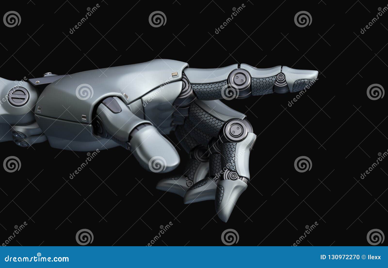 Robot`s hand is pointing stock illustration. Illustration of cyberspace ...