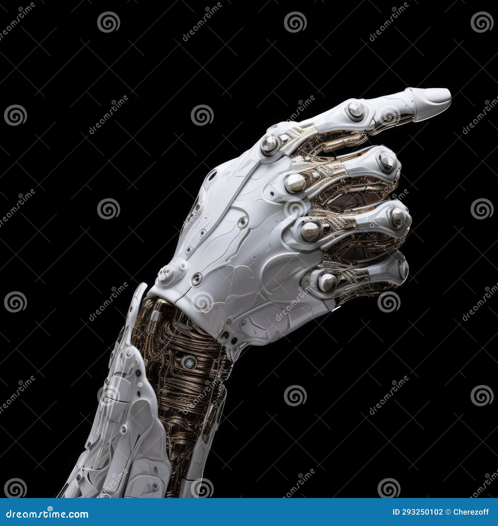 Robot Hand Showing Gestures Stock Photo - Image of futuristic ...