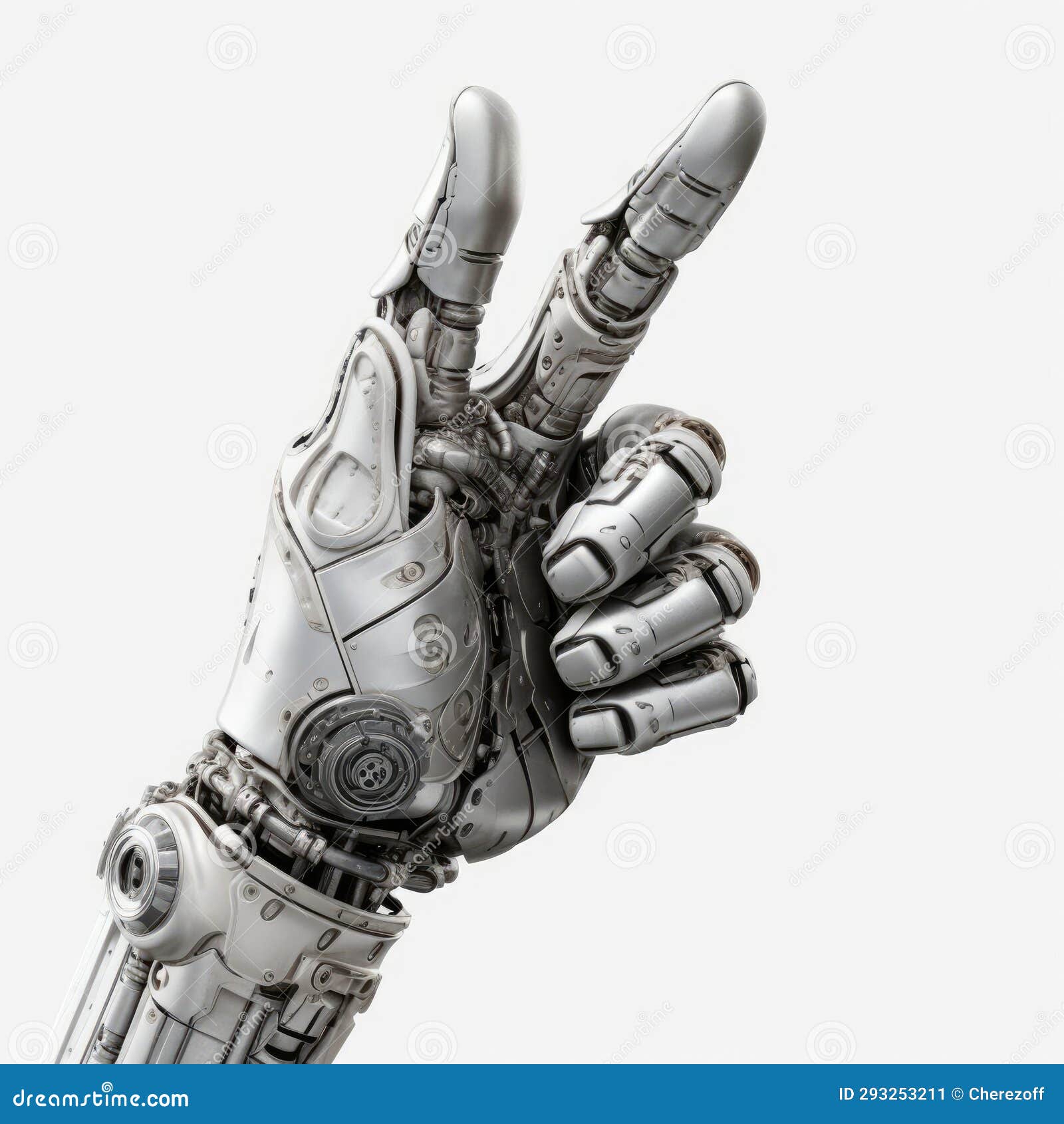 Robot Hand Showing Gestures Stock Image - Image of virtual, touch ...