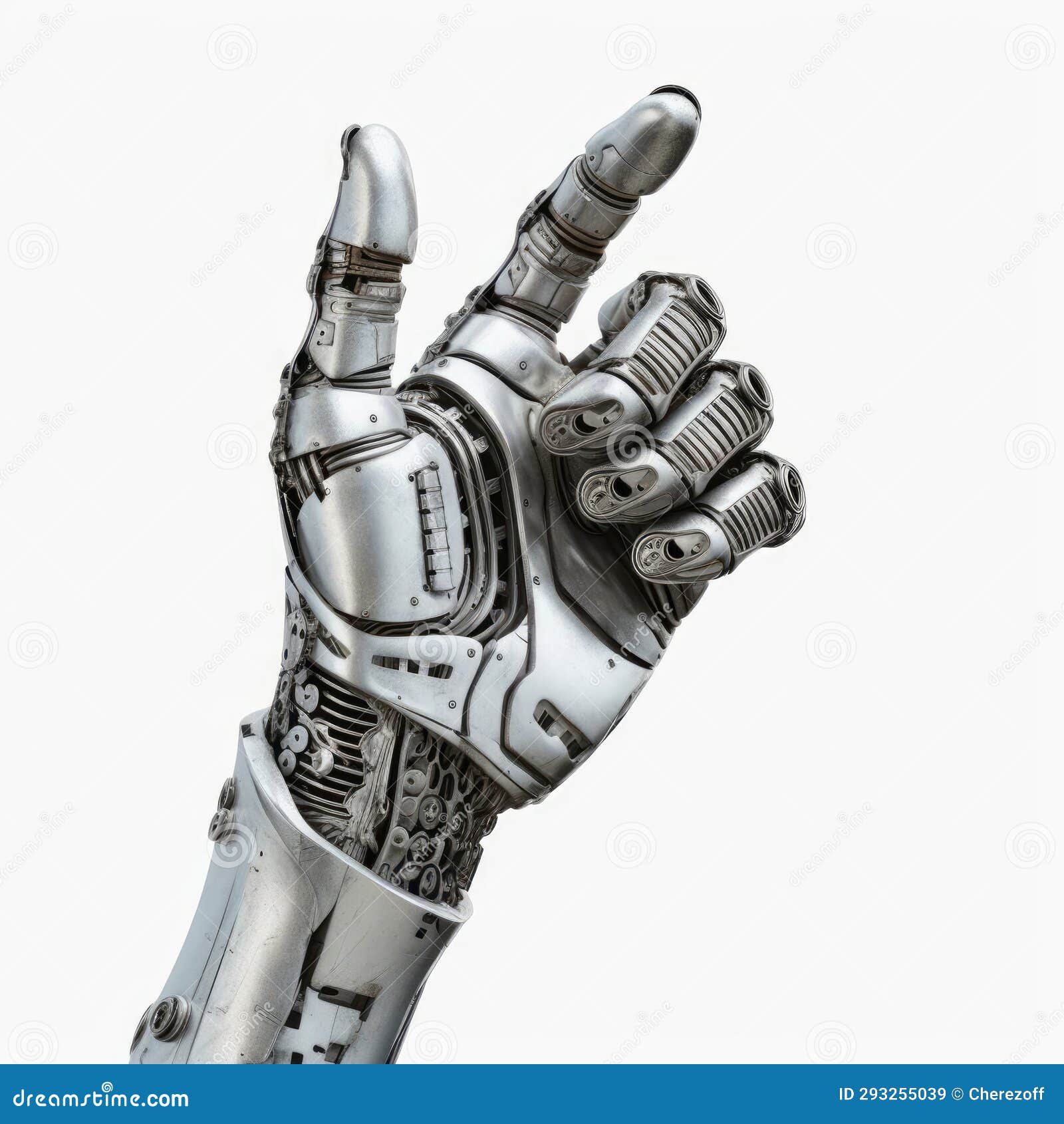 Robot Hand Showing Gestures Stock Image - Image of mechanical, future ...