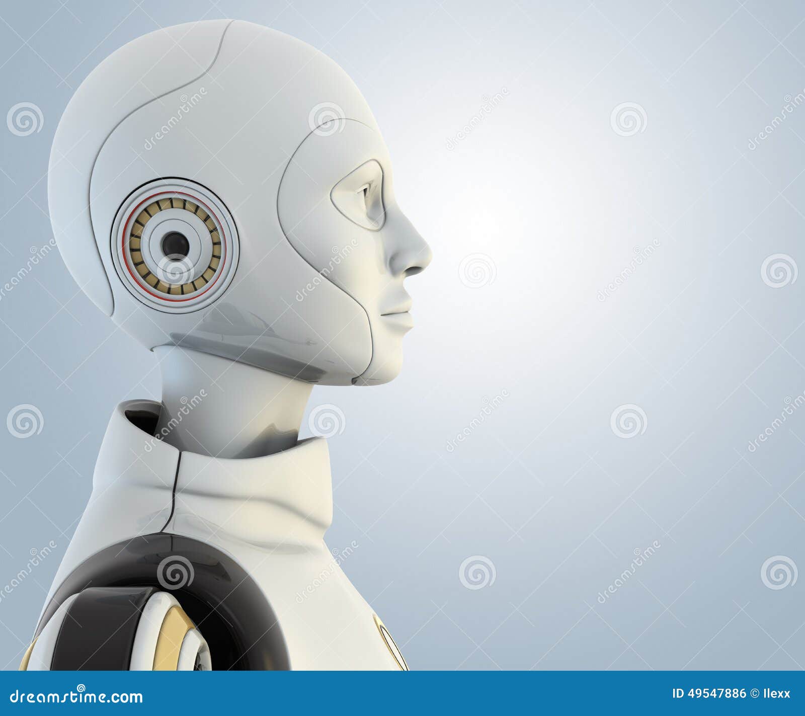 Robots head in profile stock illustration. Illustration of futuristic ...