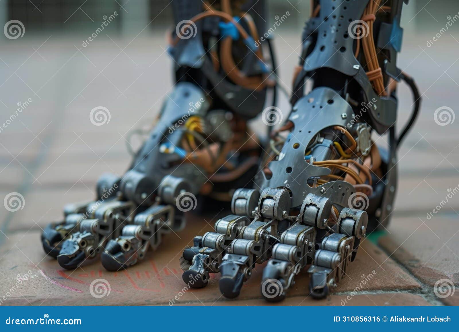 The Robot S Leg. the Concept of Robotics Stock Photo - Image of legs ...
