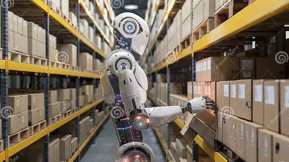 A Robot S Task of Organizing Boxes on a Shelf in a Warehouse Setting ...