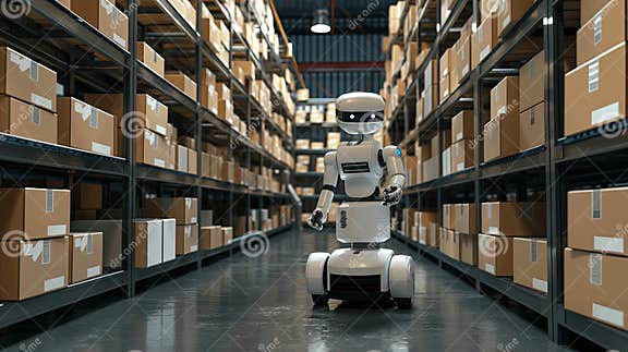 A Robot S Task of Organizing Boxes on a Shelf in a Warehouse Setting ...