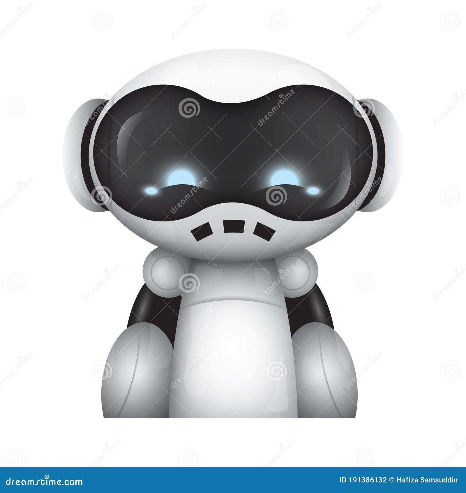 Robot with Sad Expression. Vector Illustration Decorative Design Stock ...
