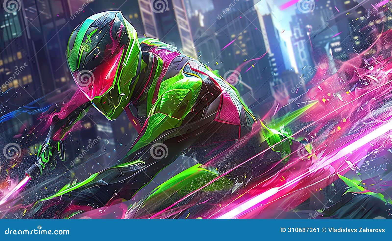 Robot Samurai, Fighting an Anime Ninj Stock Image - Image of modern ...