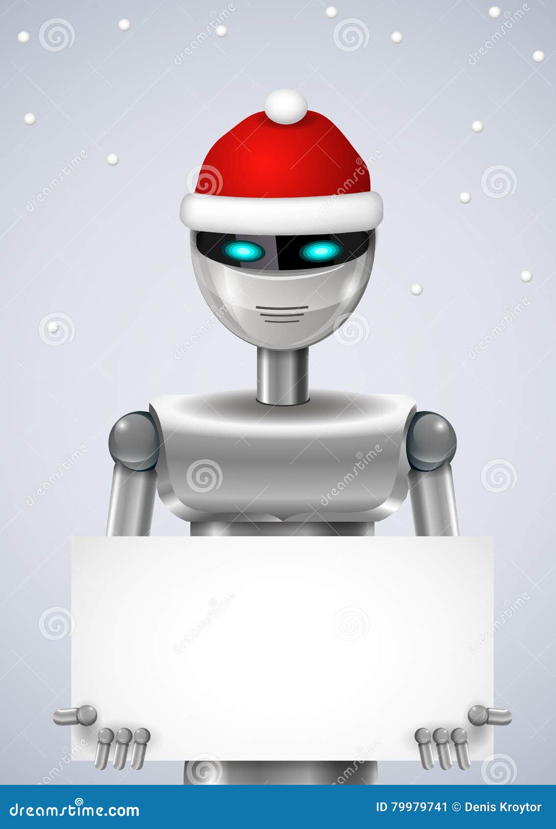 Robot Santa Claus stock illustration. Illustration of hand - 79979741