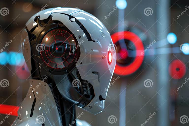 Robot Scanning with Head Display Detecting Analyzing Information Stock ...