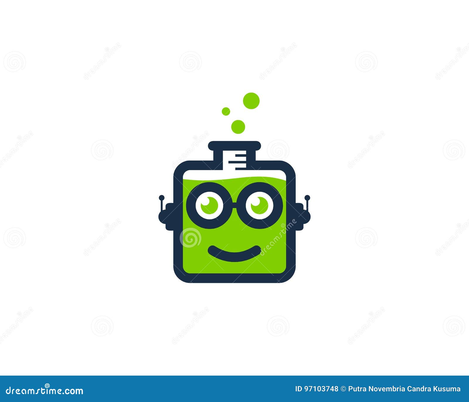 Robot Science Lab Icon Logo Design Element Stock Vector - Illustration ...