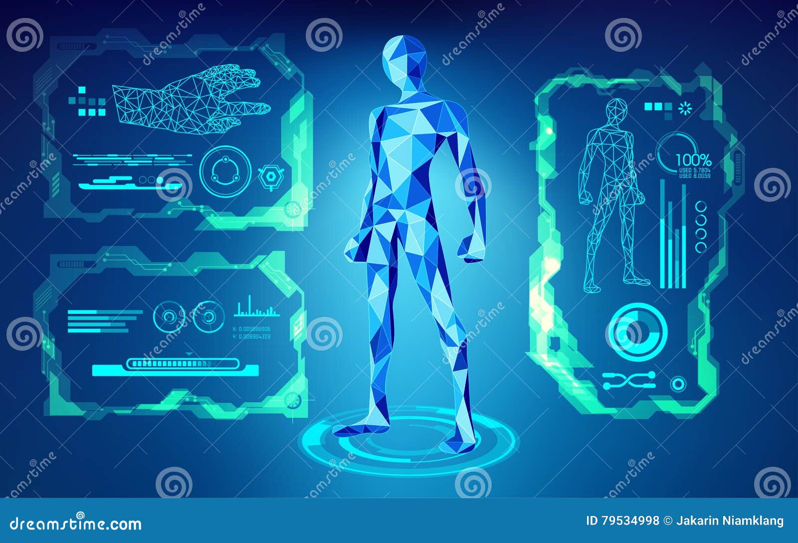 Robot stock vector. Illustration of interface, digital - 79534998
