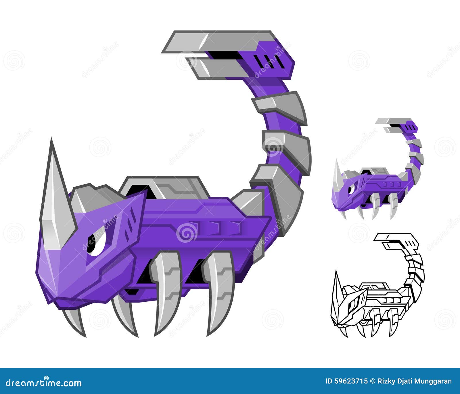 Robot Scorpion Cartoon Character Stock Vector - Illustration of ...
