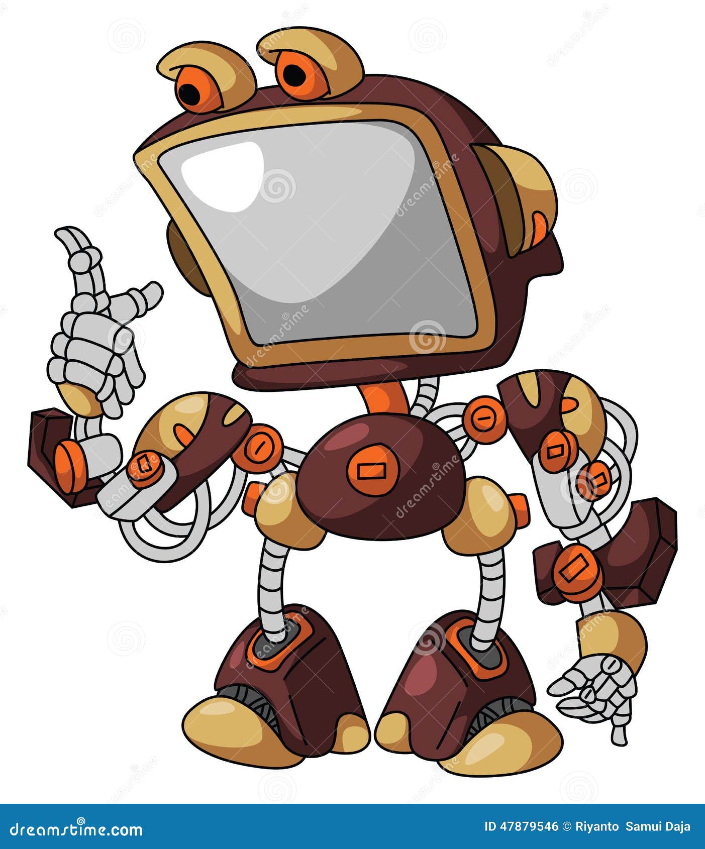 Robot Screen stock vector. Illustration of cute, robot - 47879546