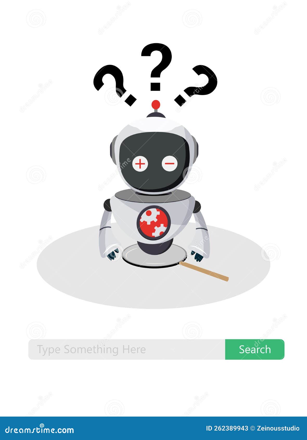 Robot Search Engine Character Vector Design. Ai Technology Android for ...