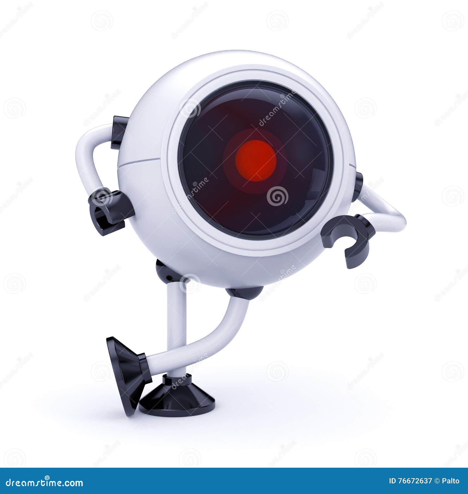 Robot security CCTV camera stock illustration. Illustration of future ...