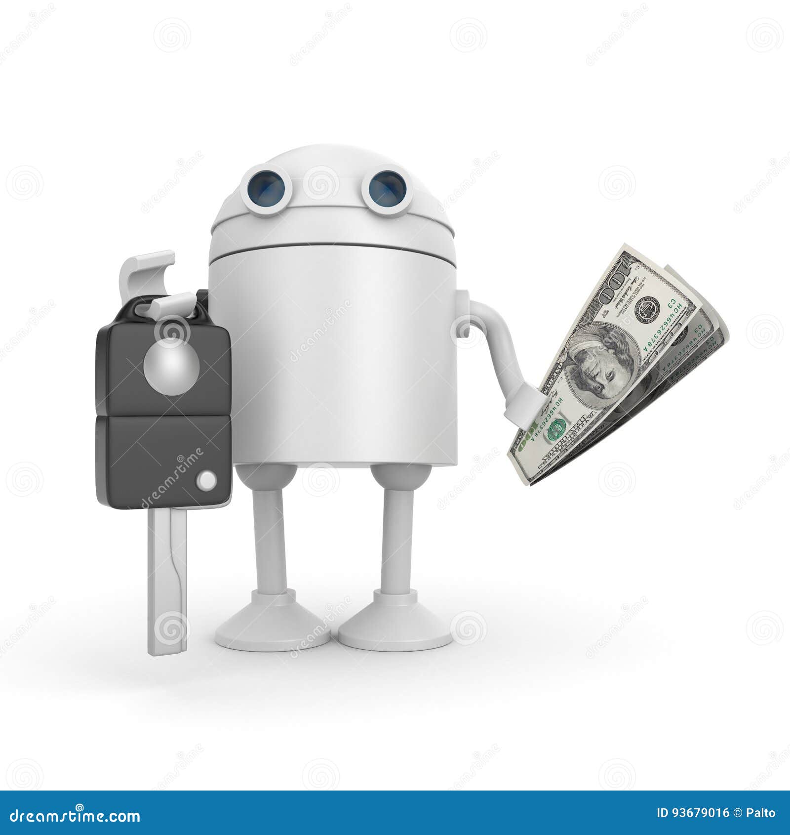 Robot sell or buy car stock illustration. Illustration of agent - 93679016