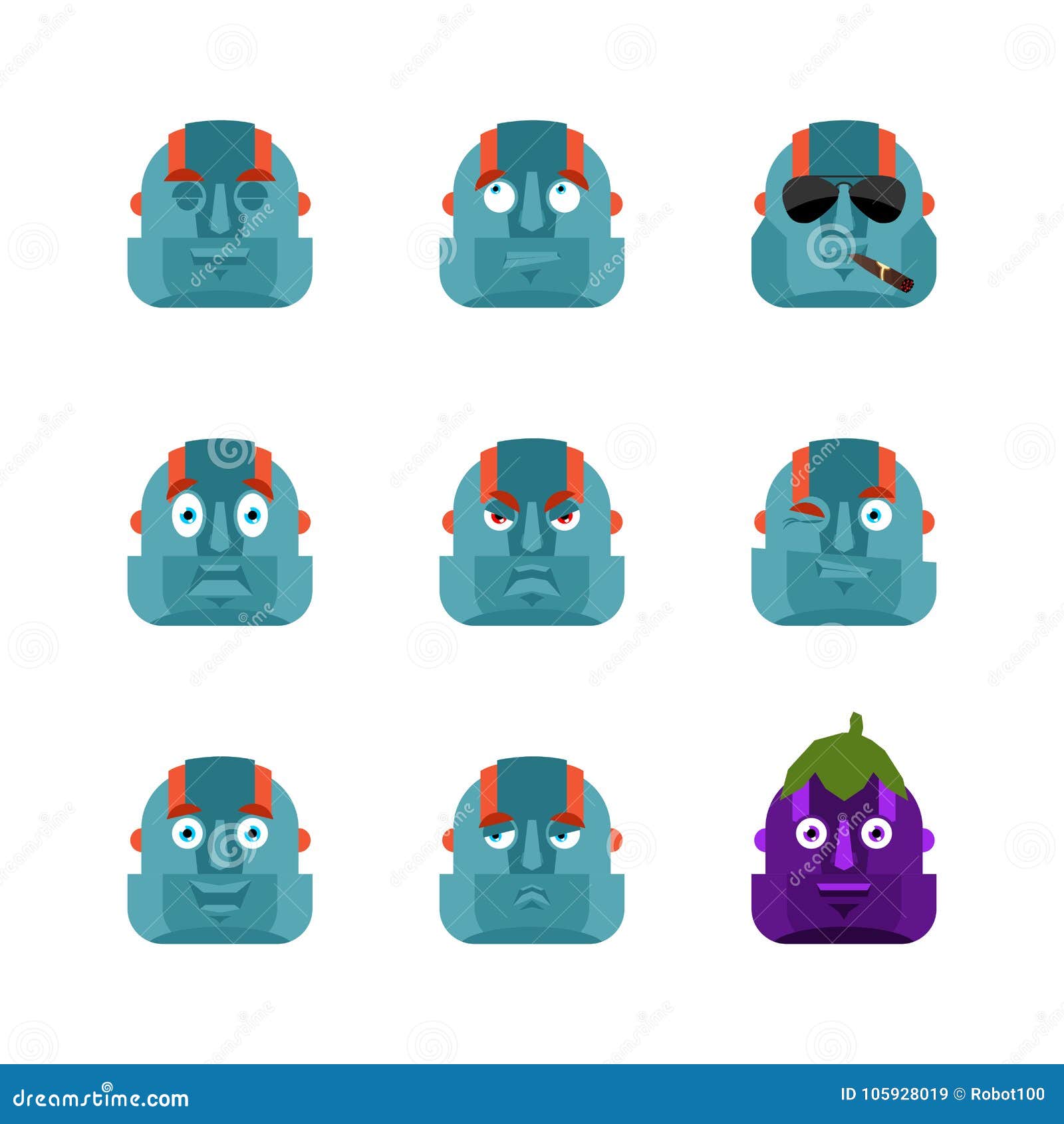 Emoji Avatar Collection Set, Emoticons Isolated Icons Flat Line Cartoon ... Emoji Avatar Collection Set, Emoticons Isolated Icons Flat Line Cartoon ...