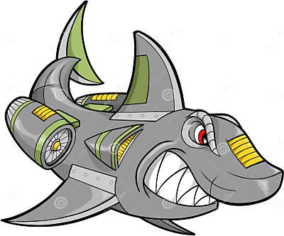 Robot Shark Vector stock vector. Illustration of vector - 4464480