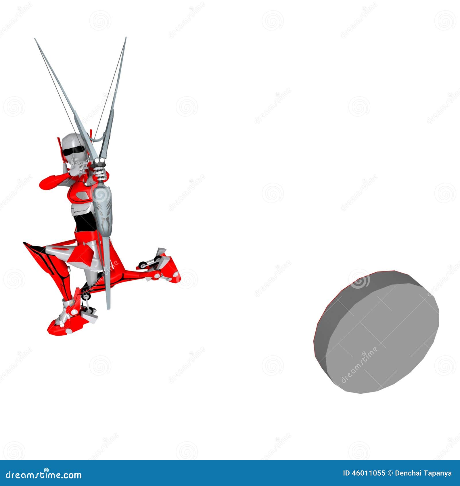 Robot shooting bow 10 stock illustration. Illustration of arrow - 46011055