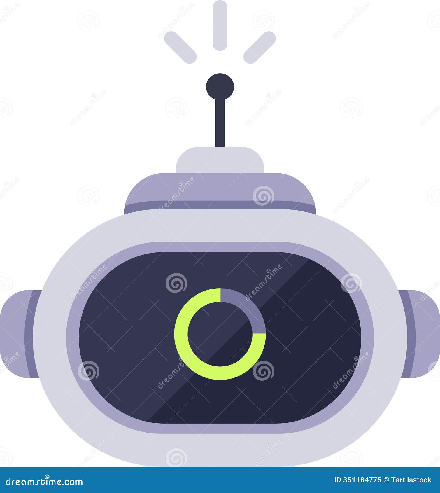 Robot is Showing Loading Status on Its Screen Displaying a Progress Bar ...