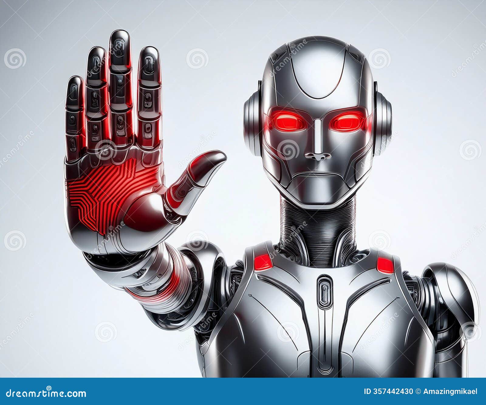 Robot Showing Error Sign With 408 Timeout Message Royalty-Free Stock ...