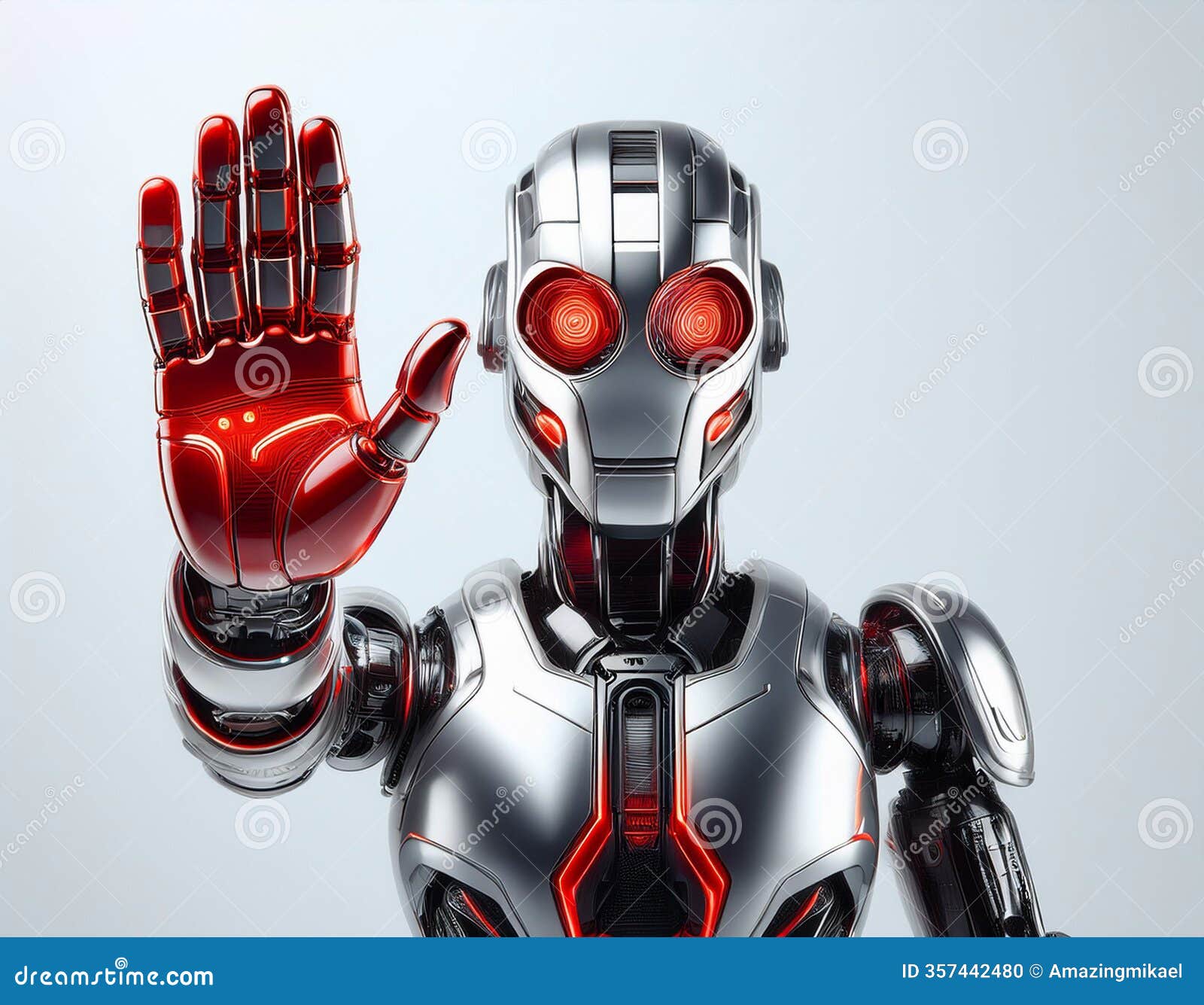 Robot Showing Error Sign With 408 Timeout Message Royalty-Free Stock ...
