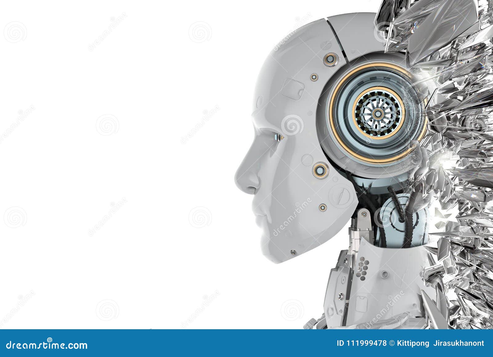 Robot side view stock illustration. Illustration of white - 111999478