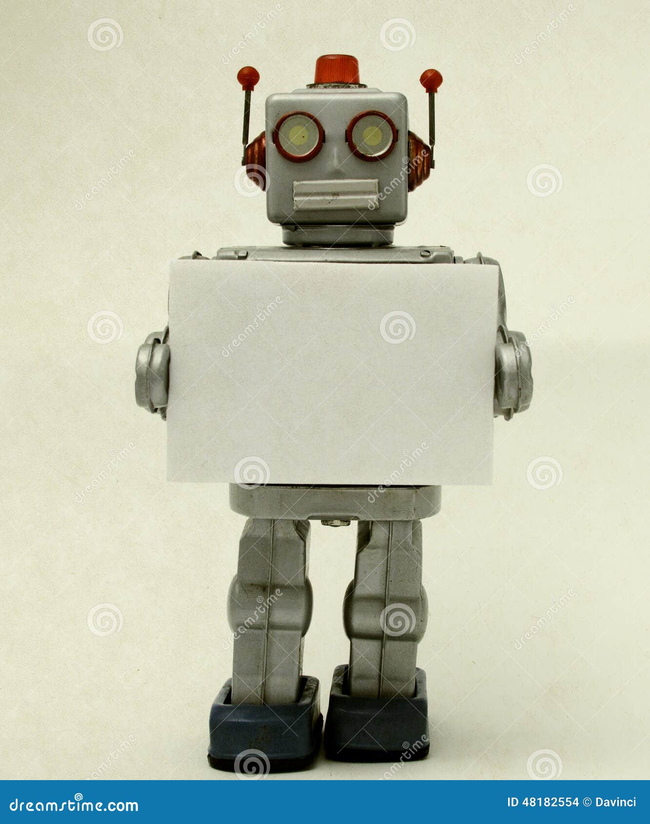Robot sign stock photo. Image of blank, cyborg, poster - 48182554