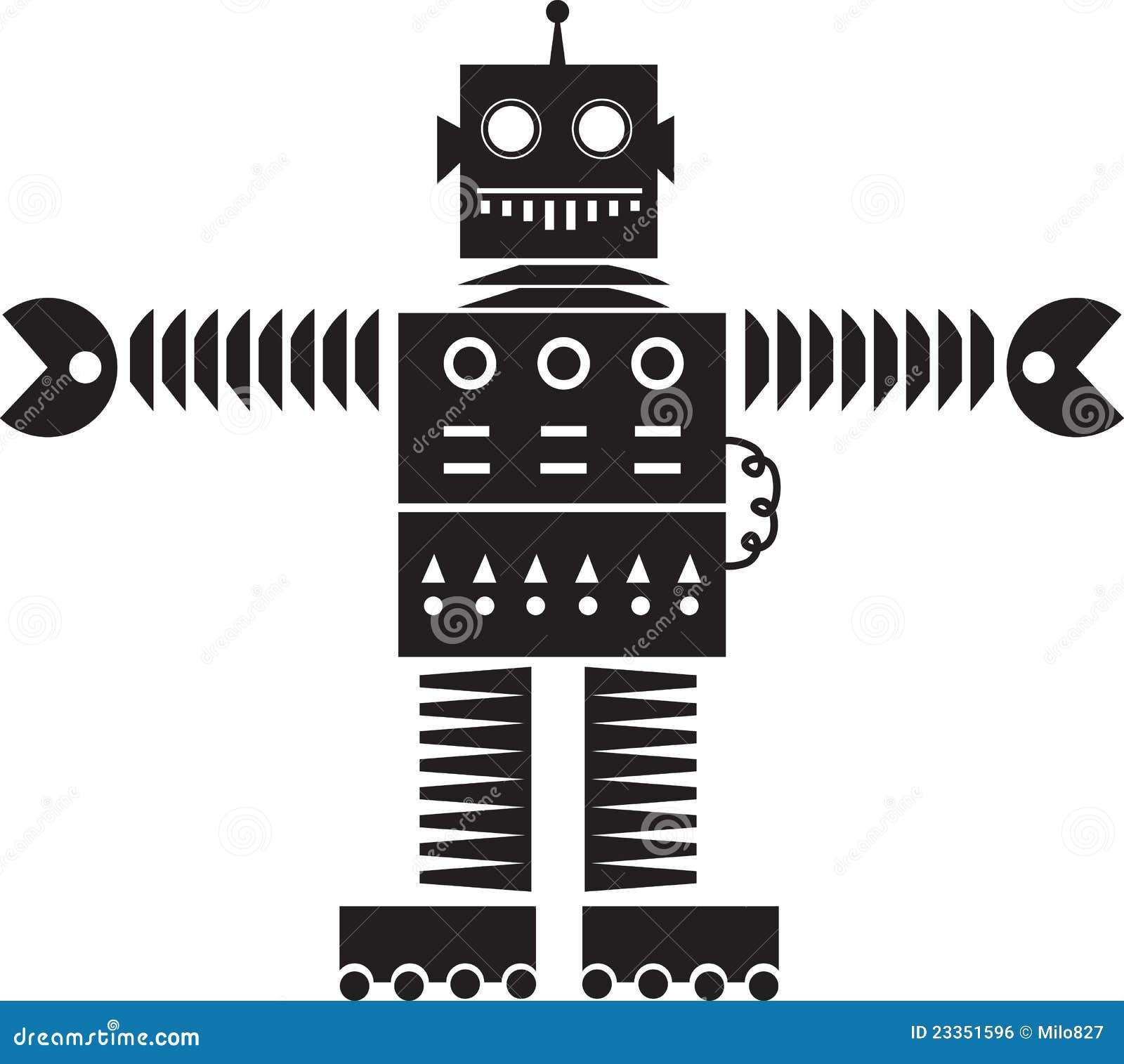 Robot Silhouette Vector Illustration | CartoonDealer.com #23351596