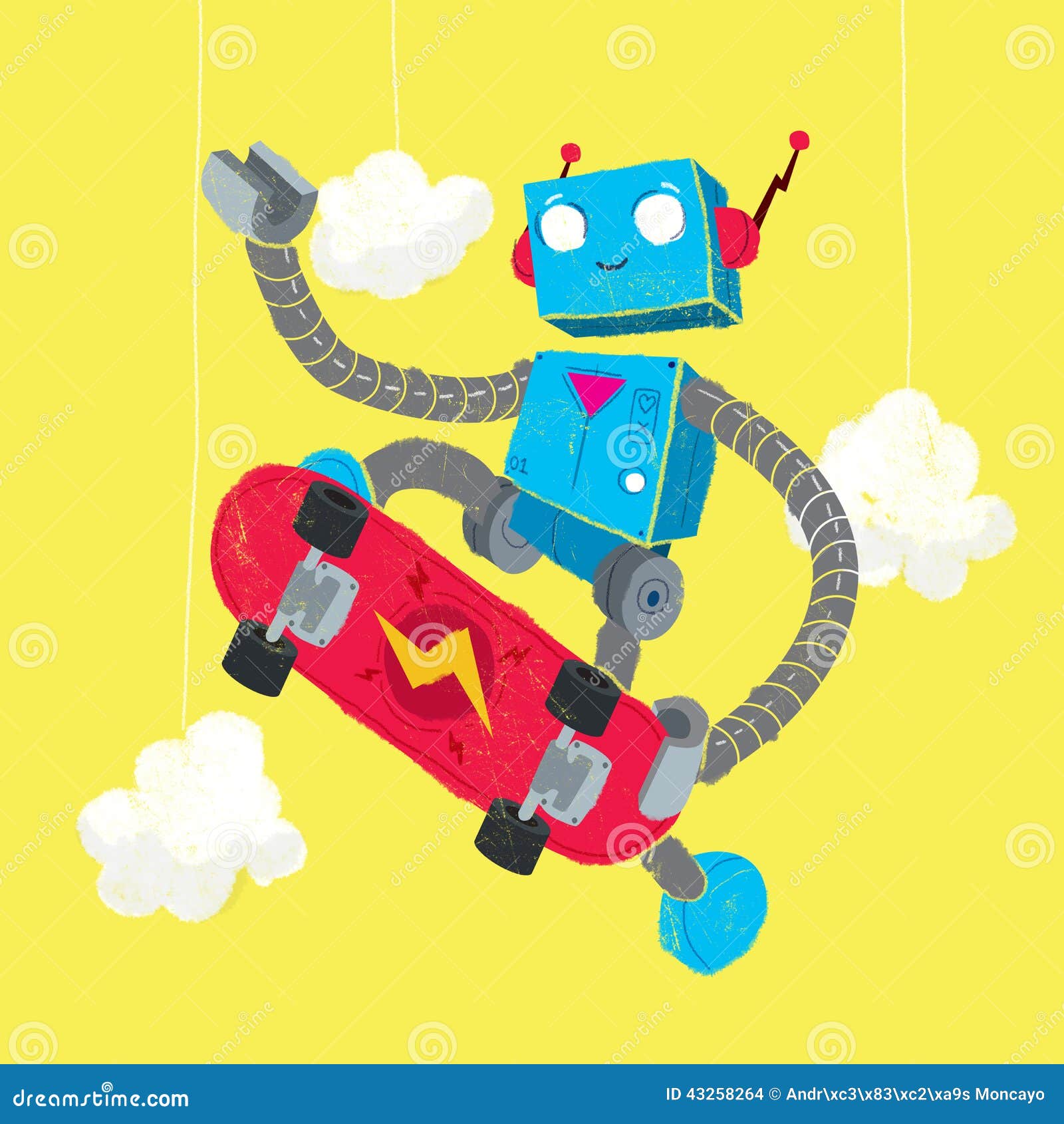 Robot Skating Royalty-Free Stock Image | CartoonDealer.com #43258264
