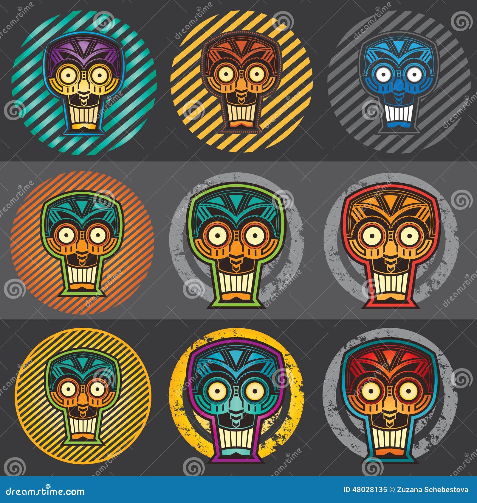 Skull With An Angry Look And Ice-colored Eyes Royalty-Free Stock Image ...