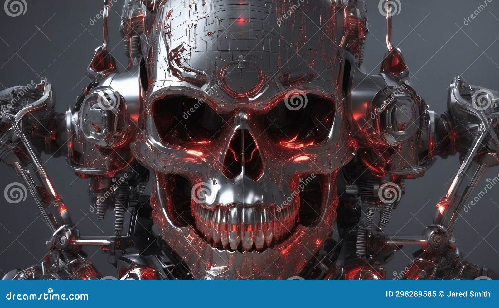 A Robot Skull that Has Been Designed and Built by an Evil Artificial ...