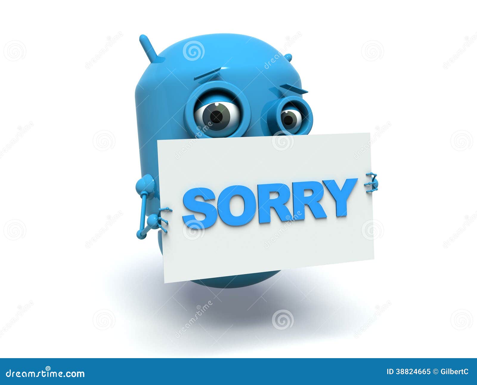 Robot sorry stock illustration. Illustration of peace - 38824665