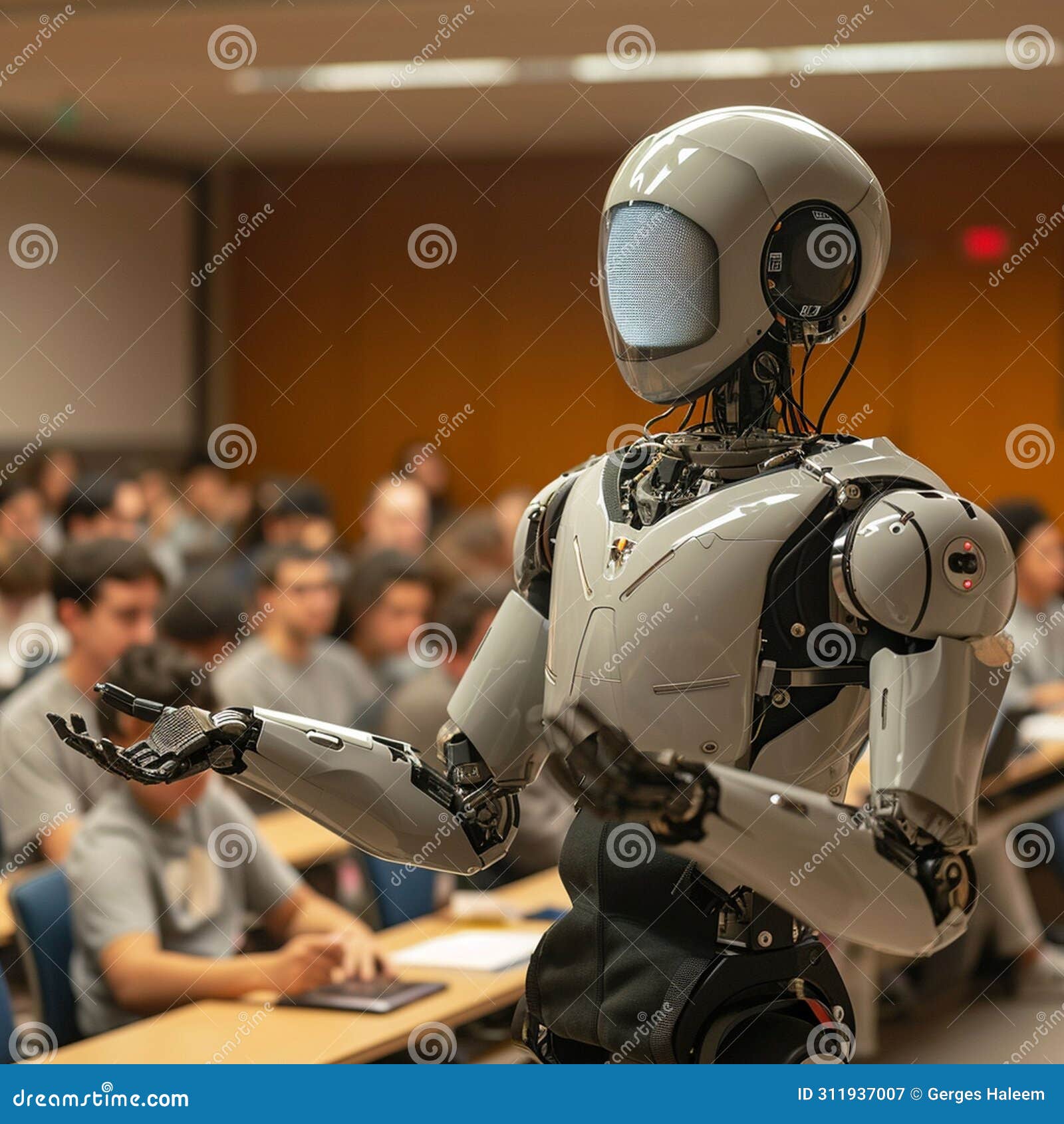 Robot Presenter Royalty-Free Stock Photography | CartoonDealer.com ...