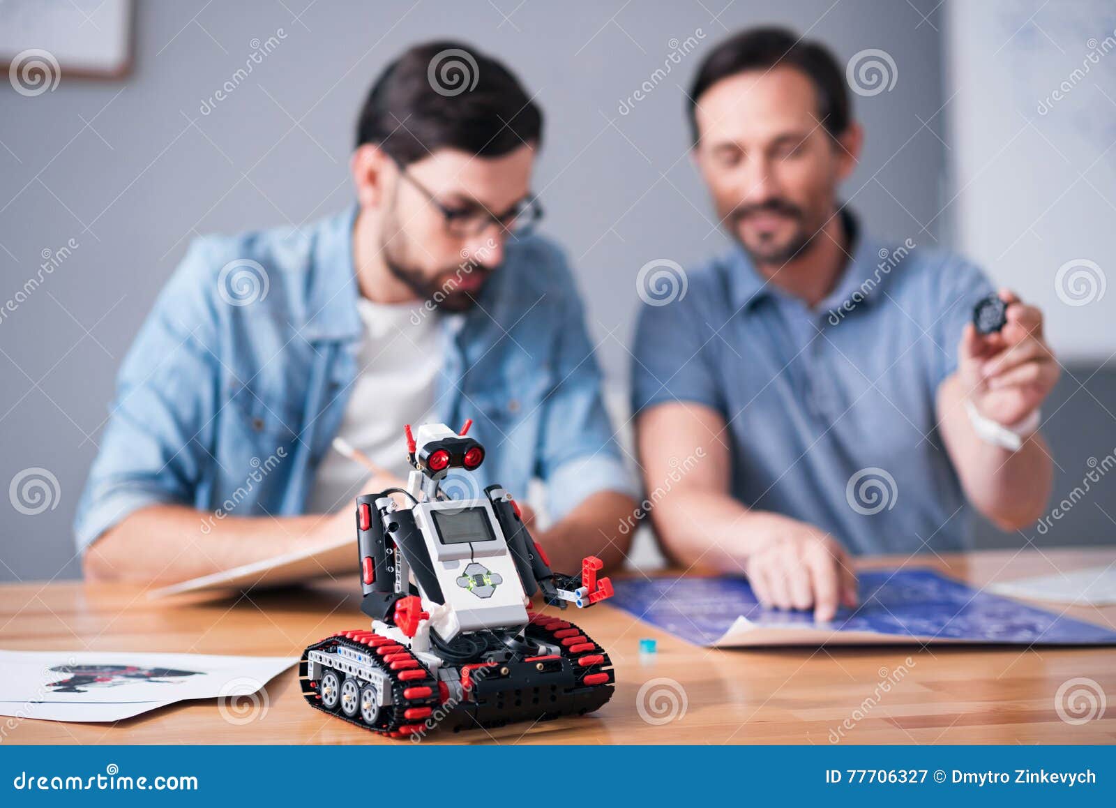 Robot Standing on the Table Stock Image - Image of modern, table: 77706327