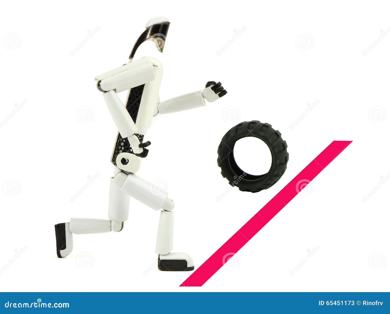 The robot on start stock image. Image of isolated, machine - 65451173