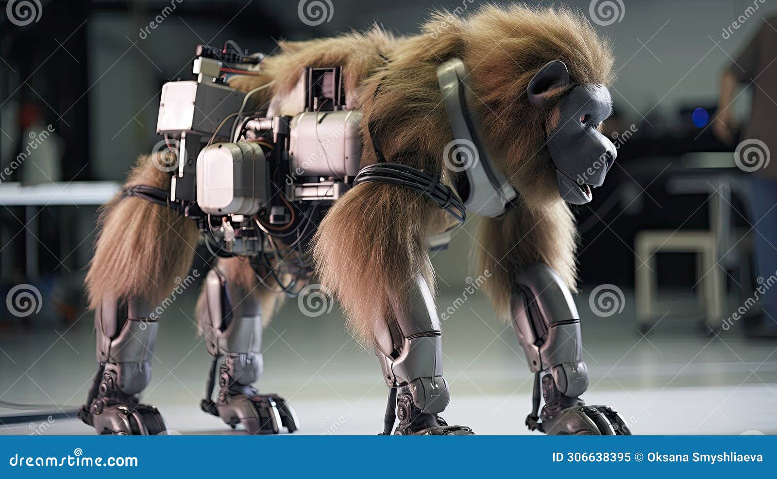 Robot Steampunk Monkey. AI Illustration Stock Illustration ...