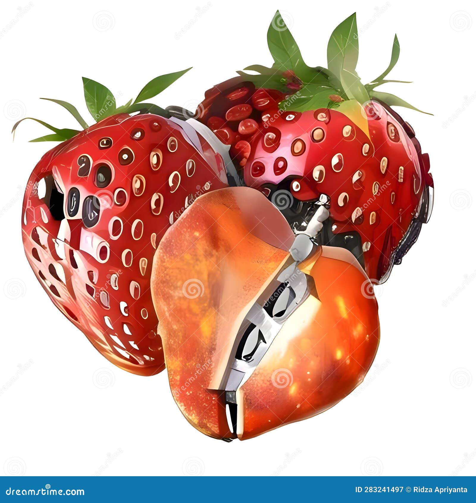 The Robot Strawberry Fruit Style Design AI Model Stock Image - Image of ...