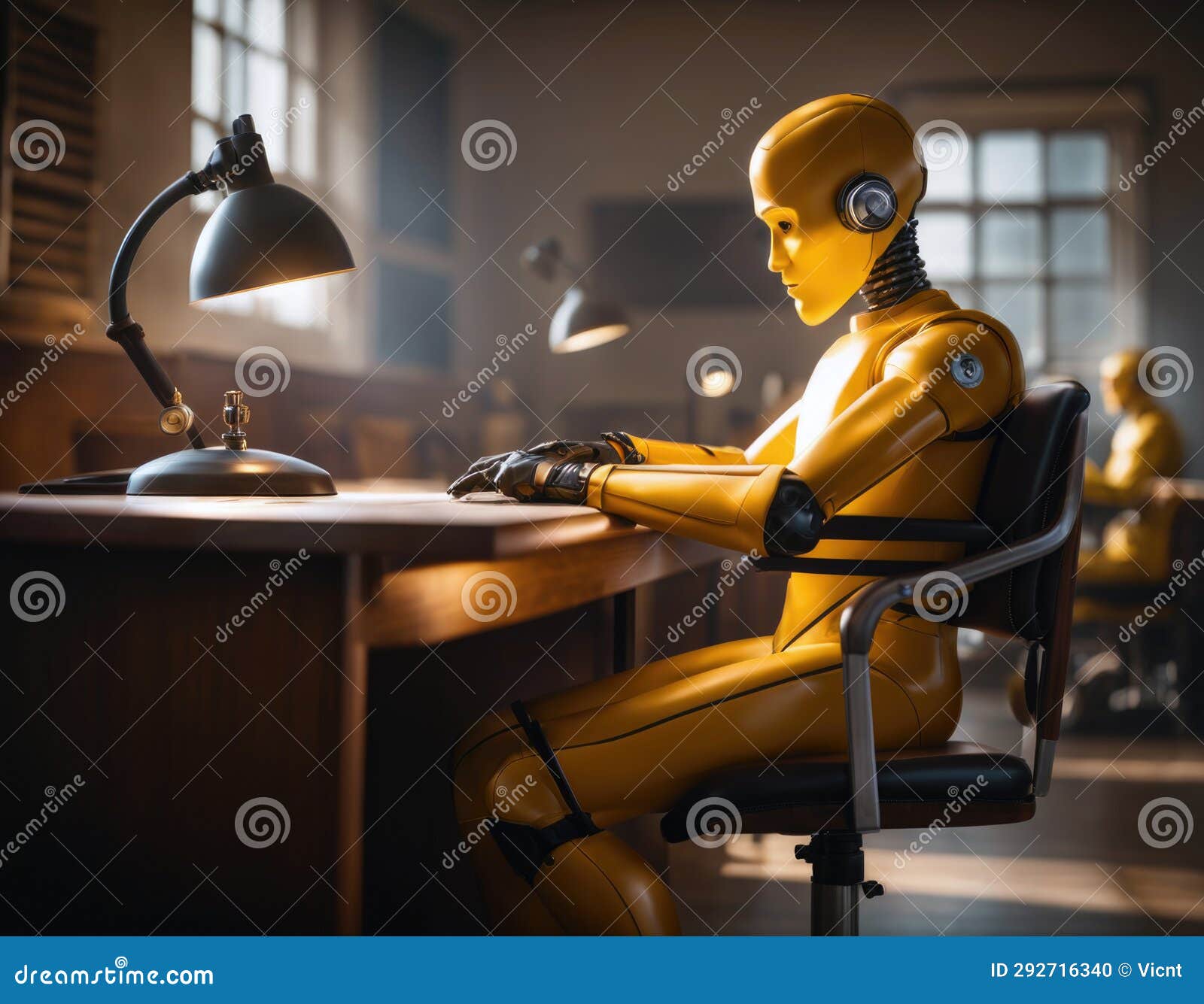 The Robot Is Studying The Holographic Model Of The Earth ,robots Open ...