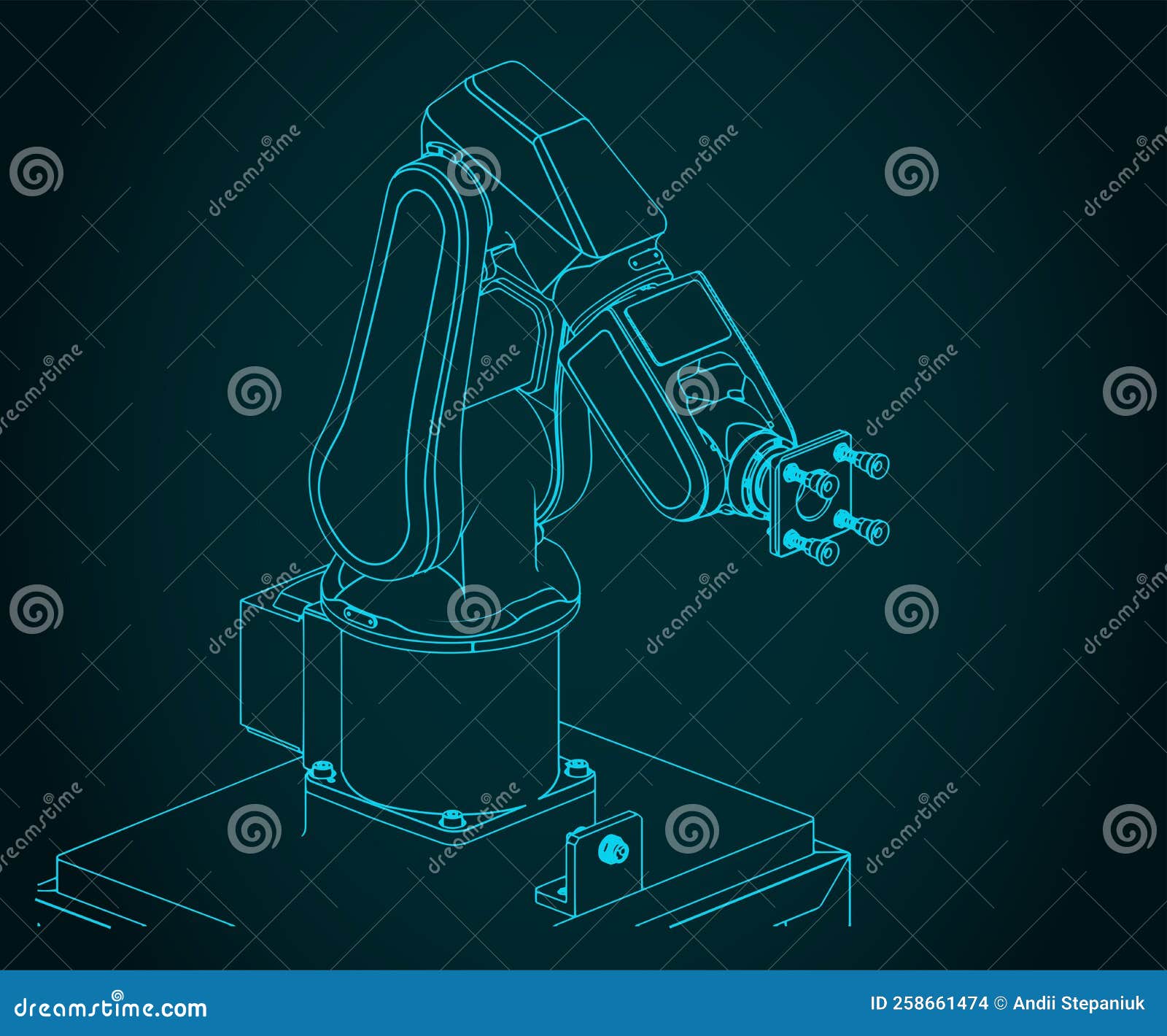 Robot with suction cups stock vector. Illustration of automation ...