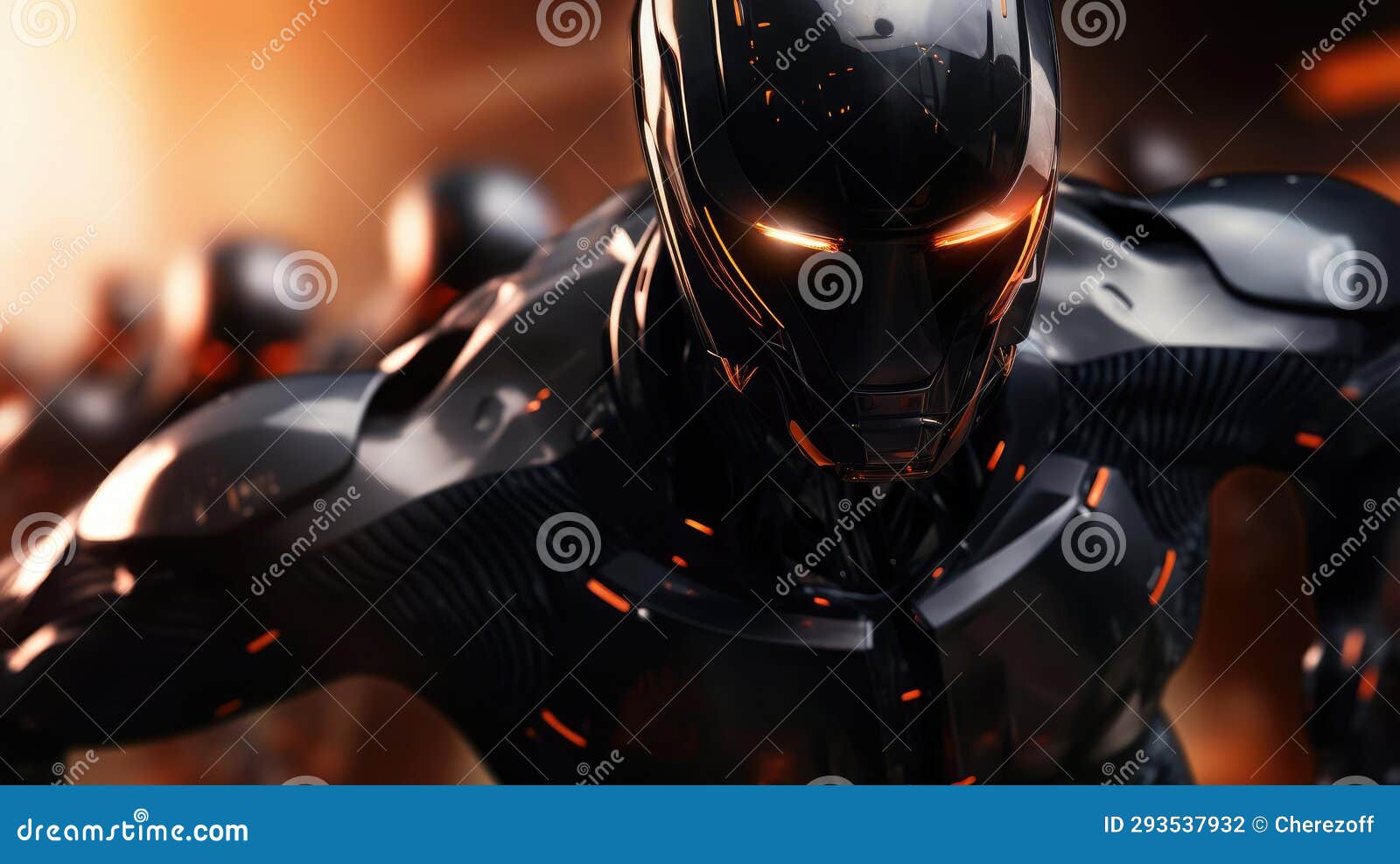 Robot In Superhero Comic Story, Cartoon Illustration Isolated On White ...