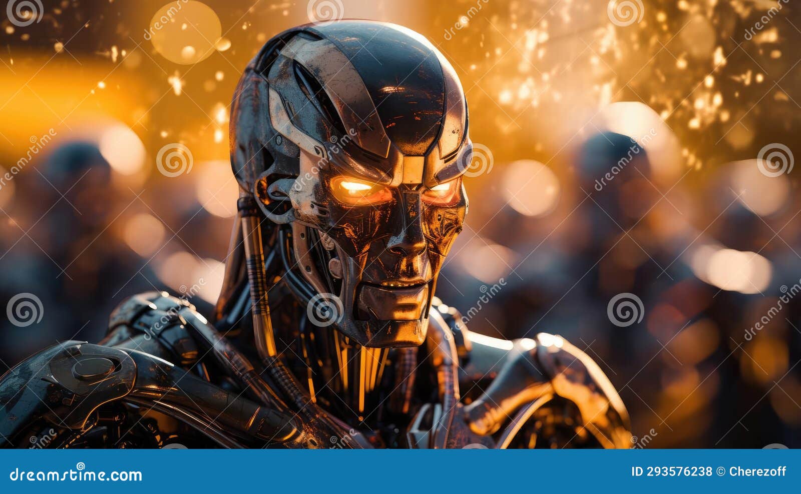 Robot In Superhero Comic Story, Cartoon Illustration Isolated On White ...